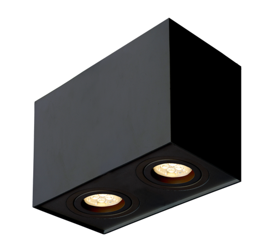 Surface-mounted LED downlight double Obi2 GU10 black - R&M Lighting