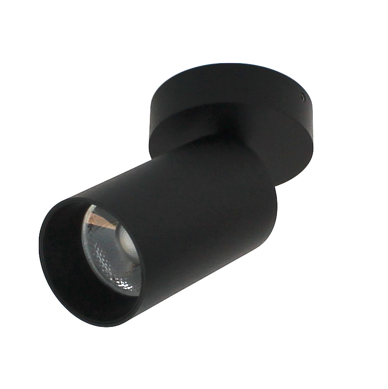 Opbouw spot Galex mini LED draaibaar en kantelbaar zwart - R&M Verlichting