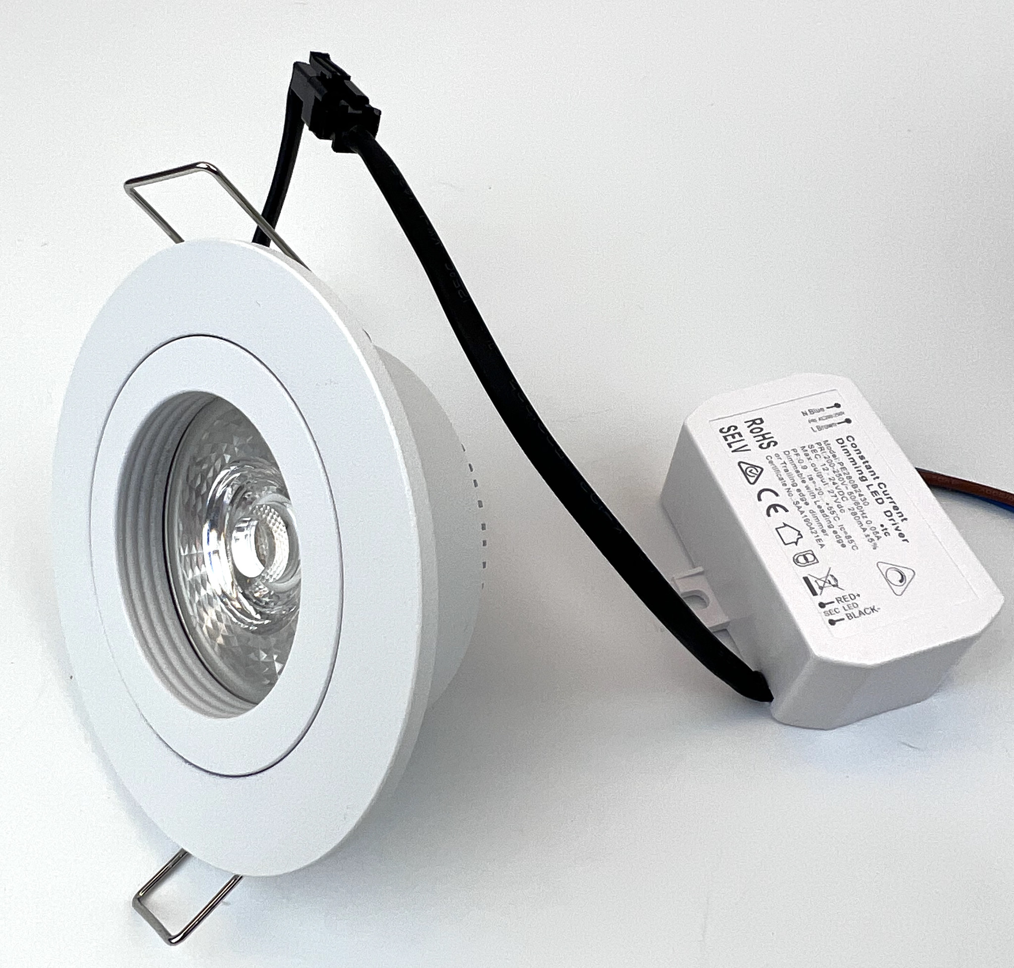 Recessed spotlight LED 6W with low installation depth 25mm dimm ...