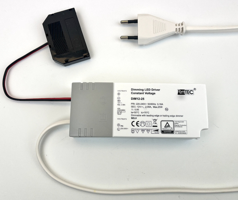 LED driver set equipped with Parallel distribution block 12Volt DC - R ...