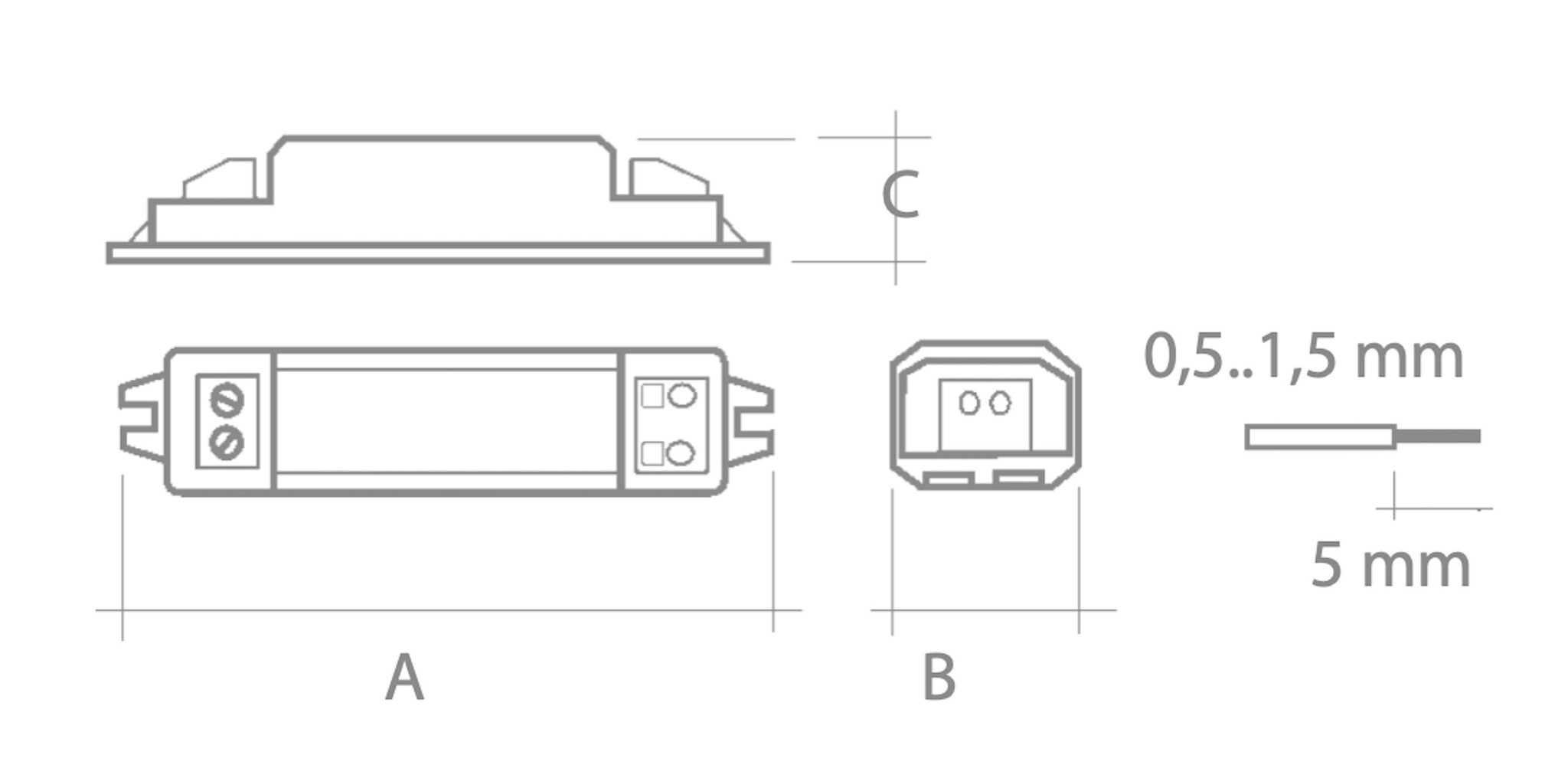 SL Slim Power EVO 8,4W 700mA LED Driver - 12V - R&M Lighting