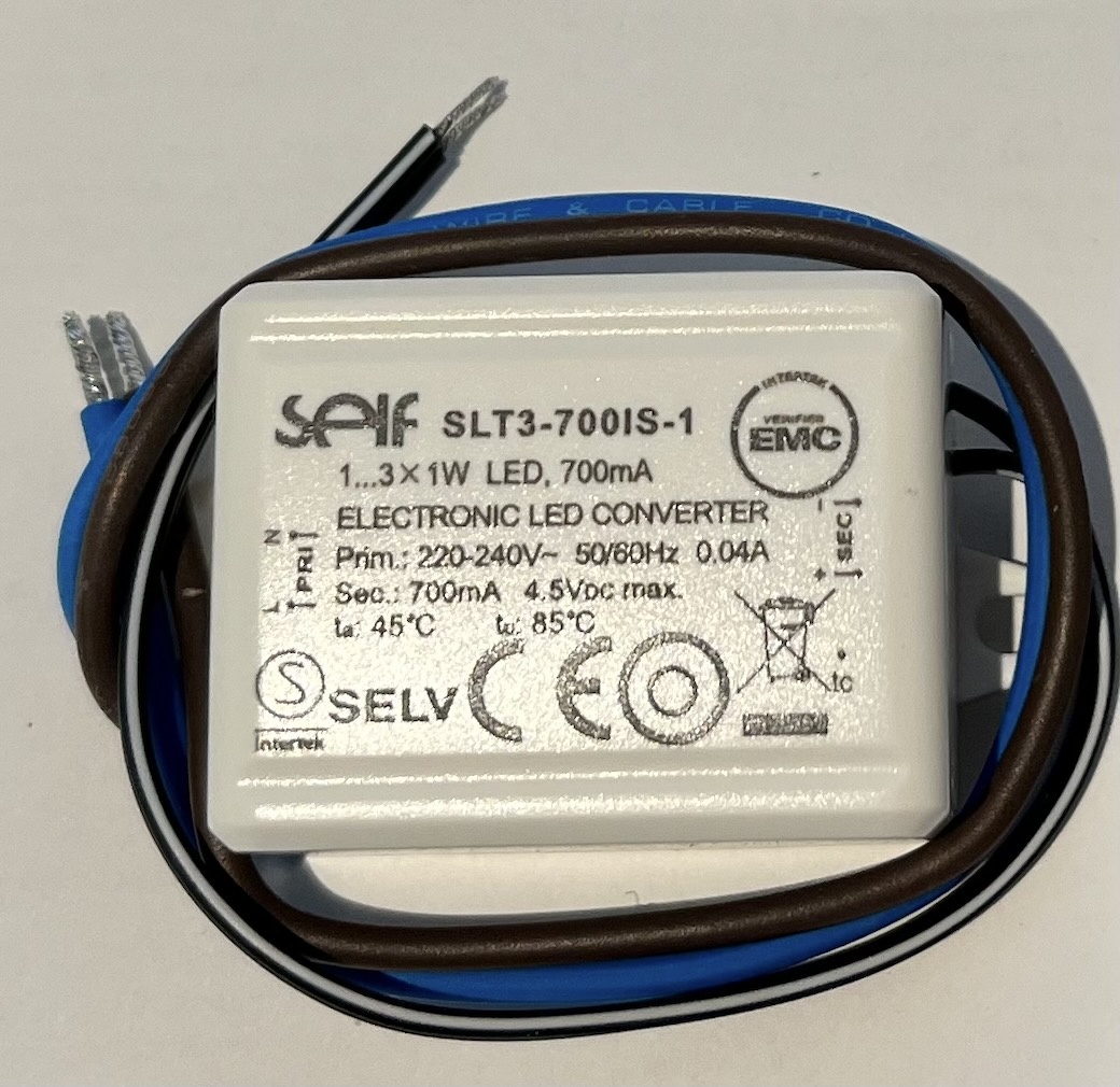 SLT3-700IS-1 Compact LED Driver, 3W Constant Current, 700mA Output - R&M Lighting