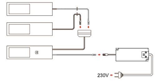 Set under-cabinet lighting kitchen 2700K alu - R&M Lighting