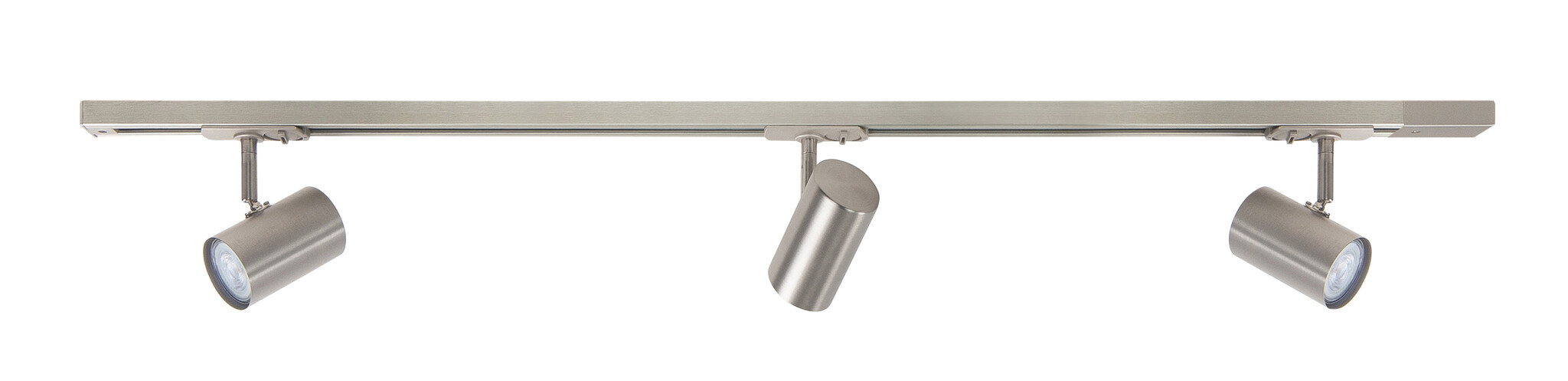 Set 1-phase track system 100cm with 3 cylinder spotlights GU10 black ...