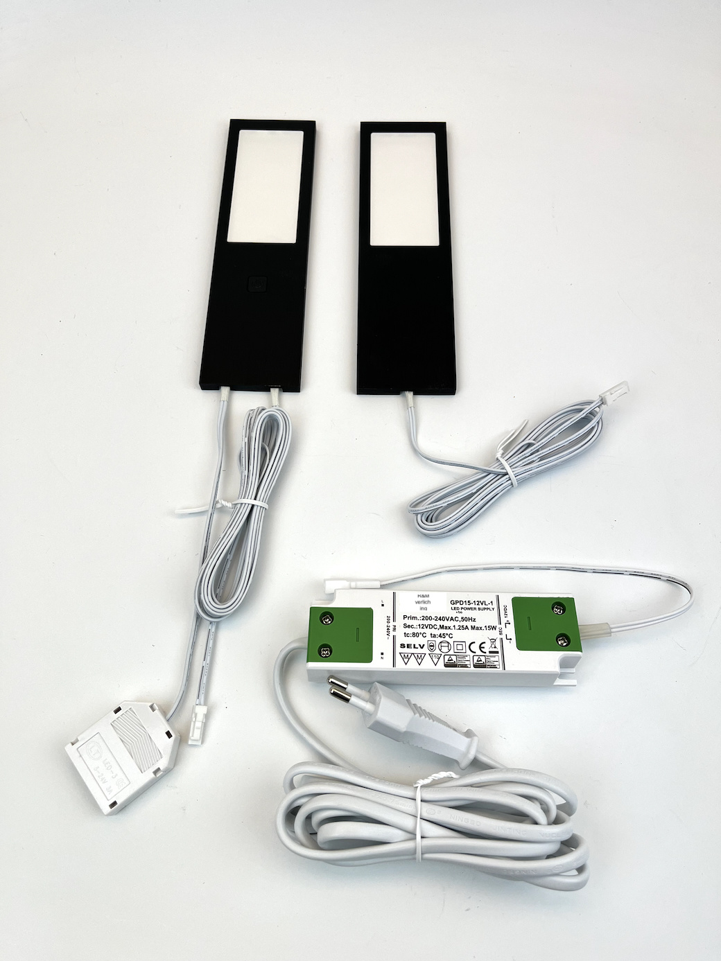 Set under-cabinet lighting kitchen 3000K black - R&M Lighting