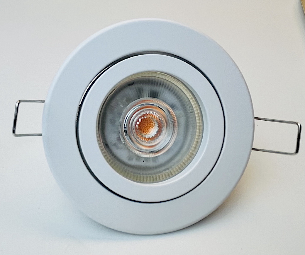 Tiltable aluminum recessed spotlight for GU10 LED lamps - R&M Lighting
