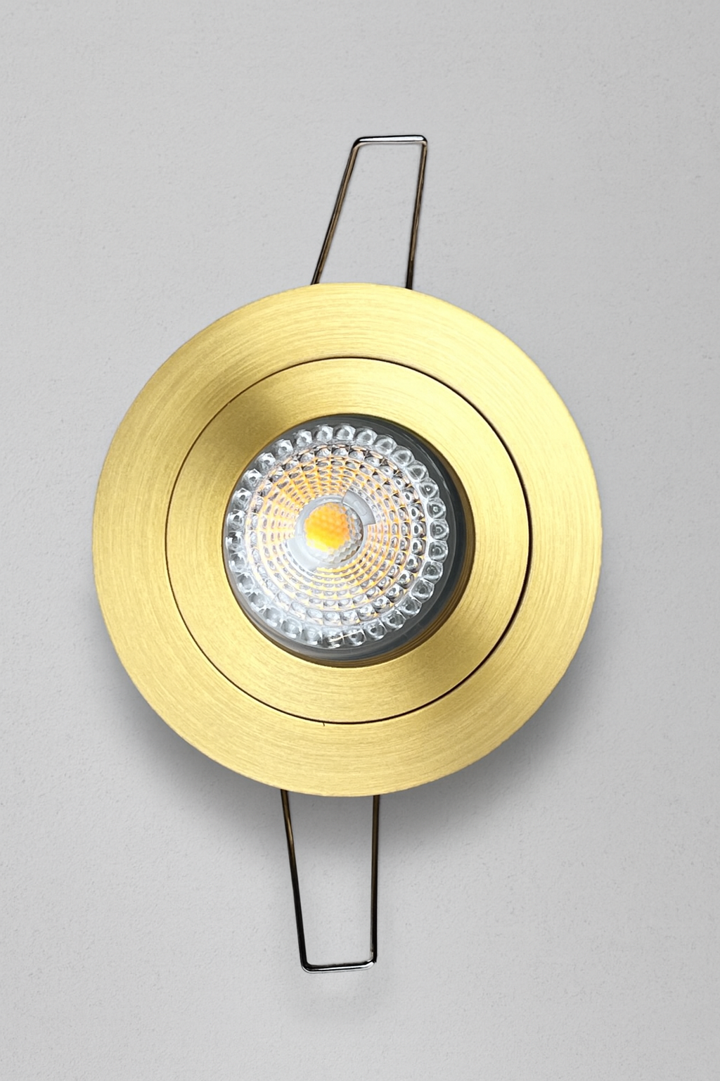 Downlight round gold-matt 12v/230v |recessed fixture for LED lamp GU10 ...