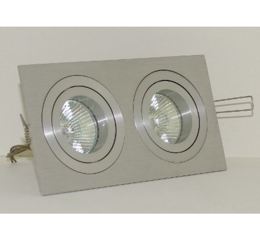 Double recessed spot with 2 tiltable spots for LED - R&M Lighting