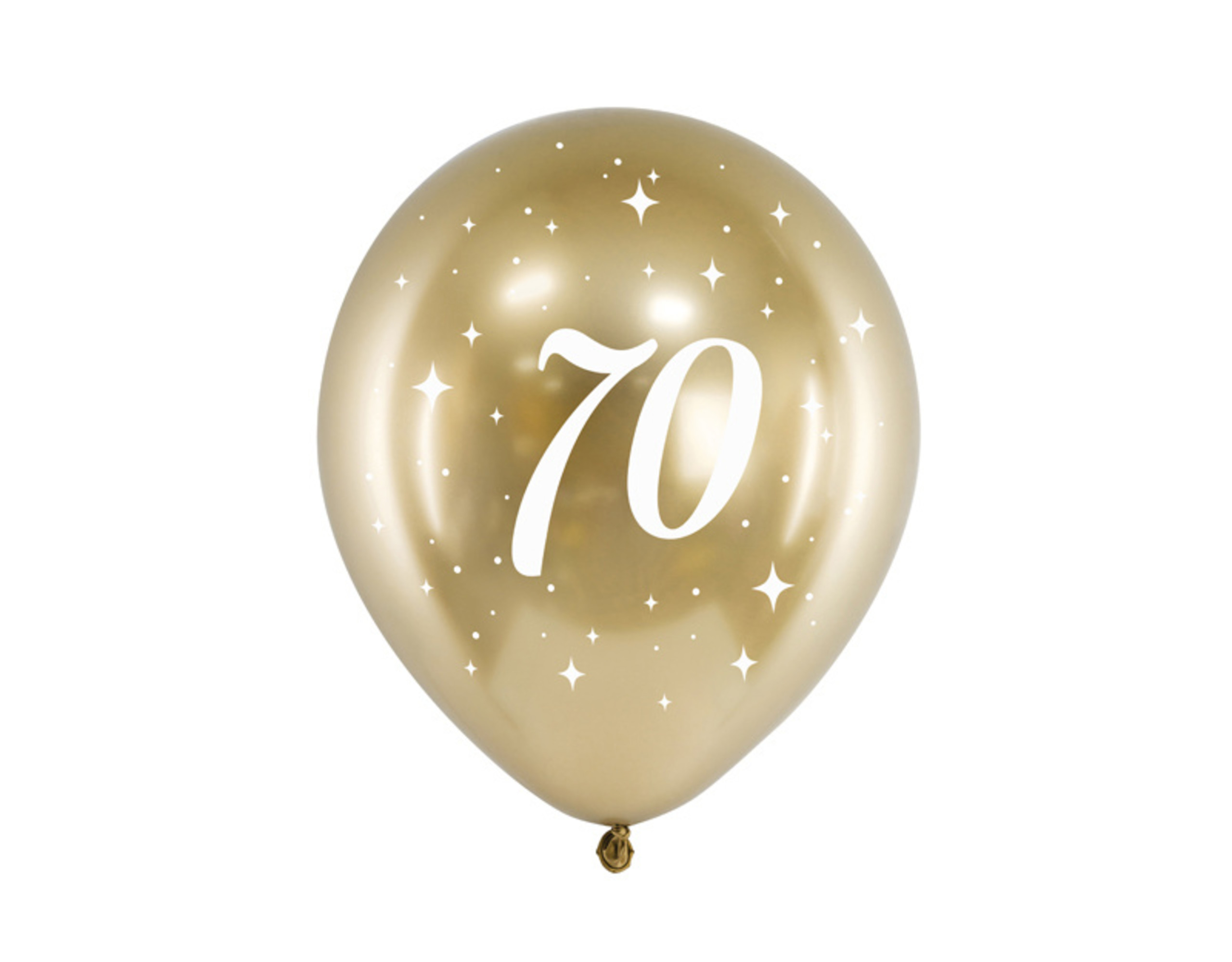 Ballonnen 70 Jaar Goud 30cm 6st - Partywinkel
