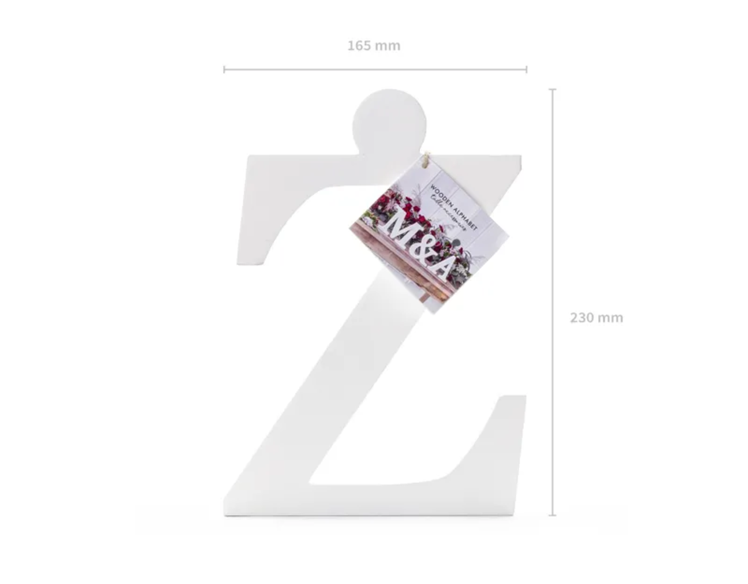 Witte Letter Z Hout 23cm - Partywinkel