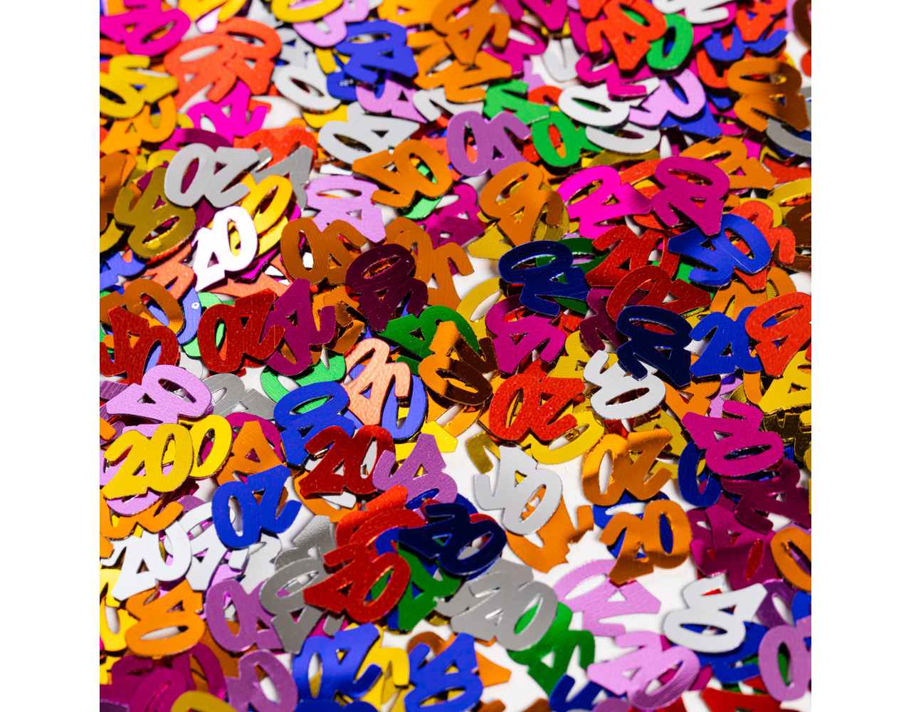 Tafelconfetti 20 Jaar Gekleurd - Partywinkel
