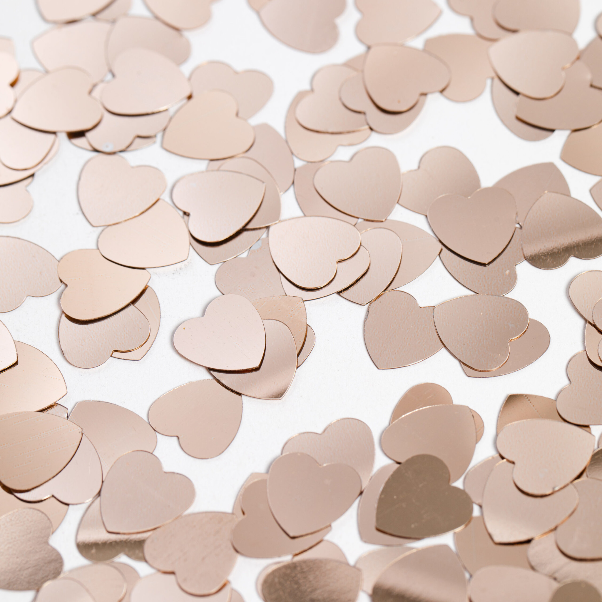Tafelconfetti Hartjes Rose Goud - Partywinkel