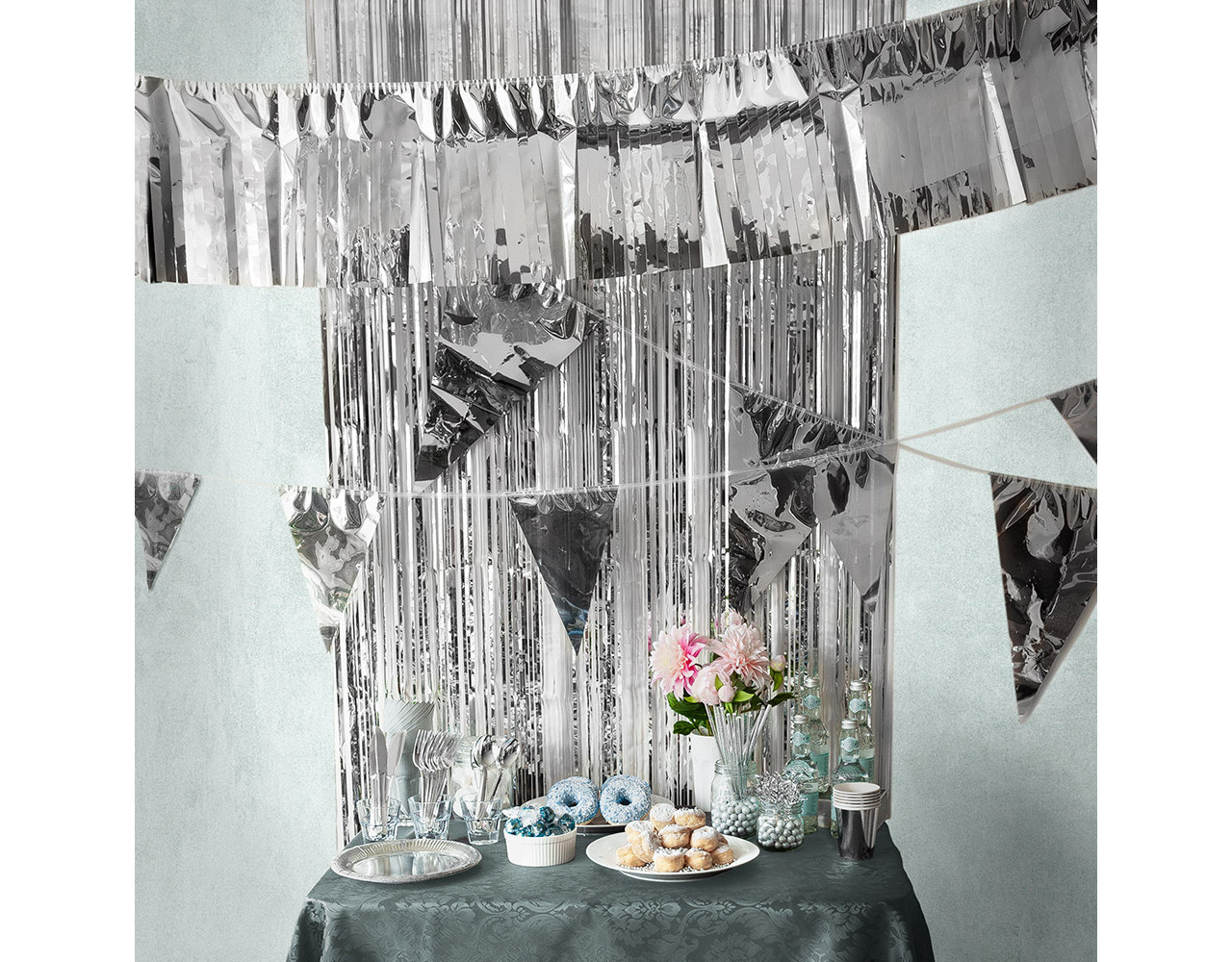 Zilveren Slinger XL 45cm 10m - Partywinkel