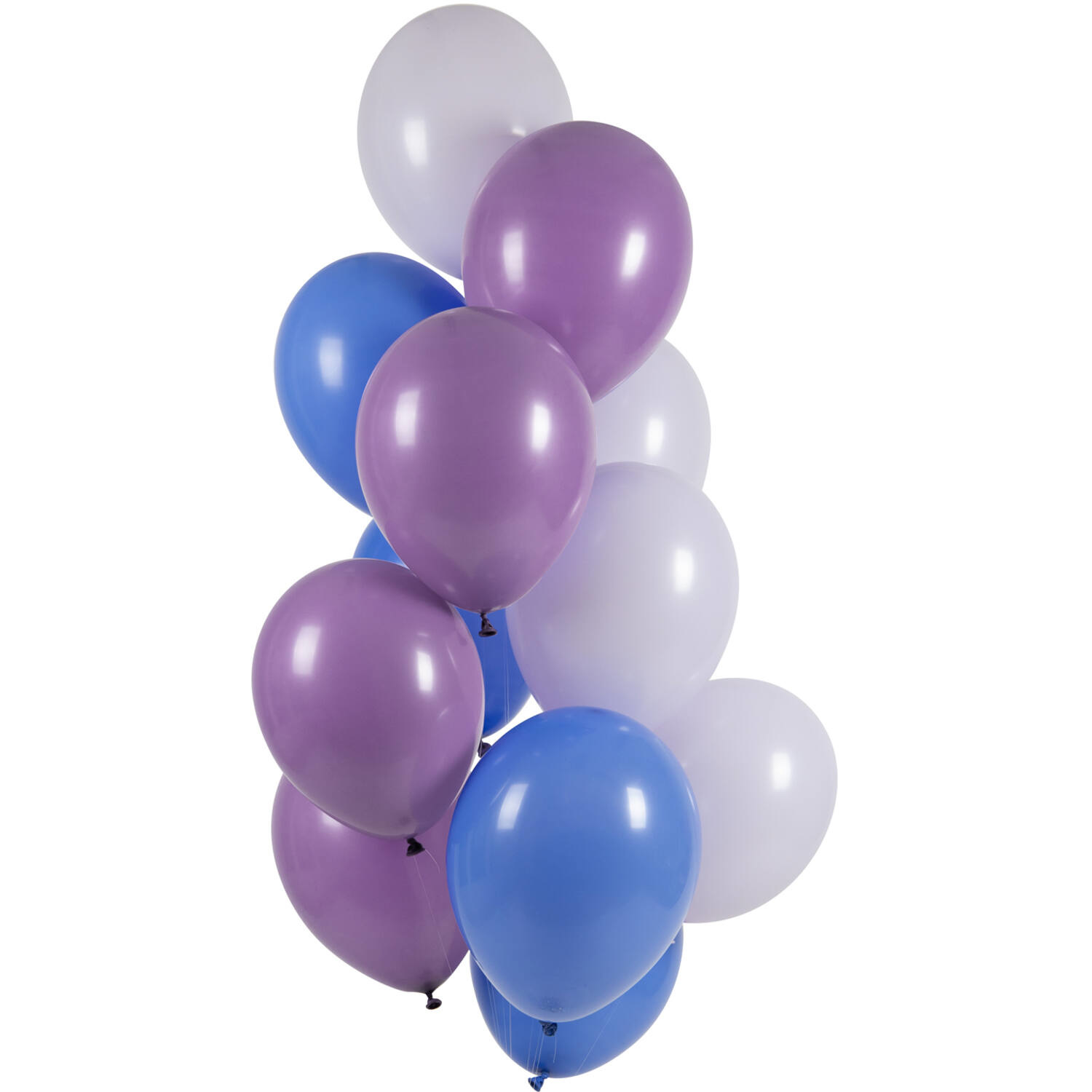 Paars Wit Blauwe Ballonnen Set 33cm 12st - Partywinkel