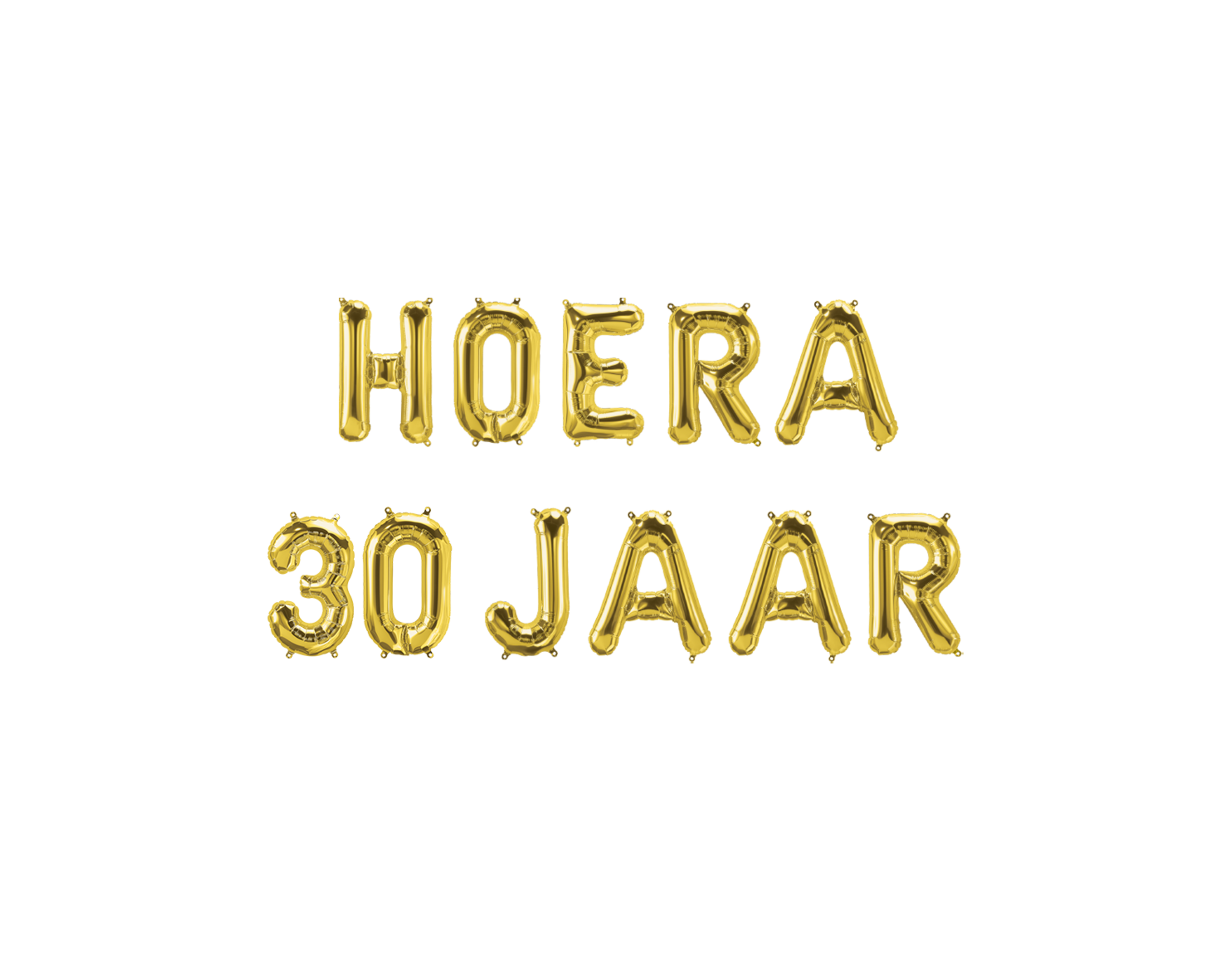 Gouden Ballonnen Set 30 Jaar Hoera 1,9m - Partywinkel