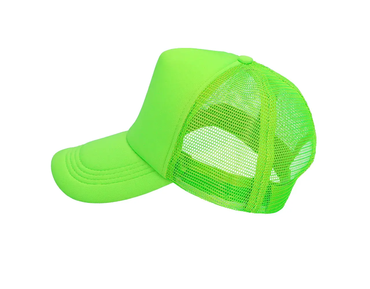 Neon Groene Pet Verstelbaar - Partywinkel