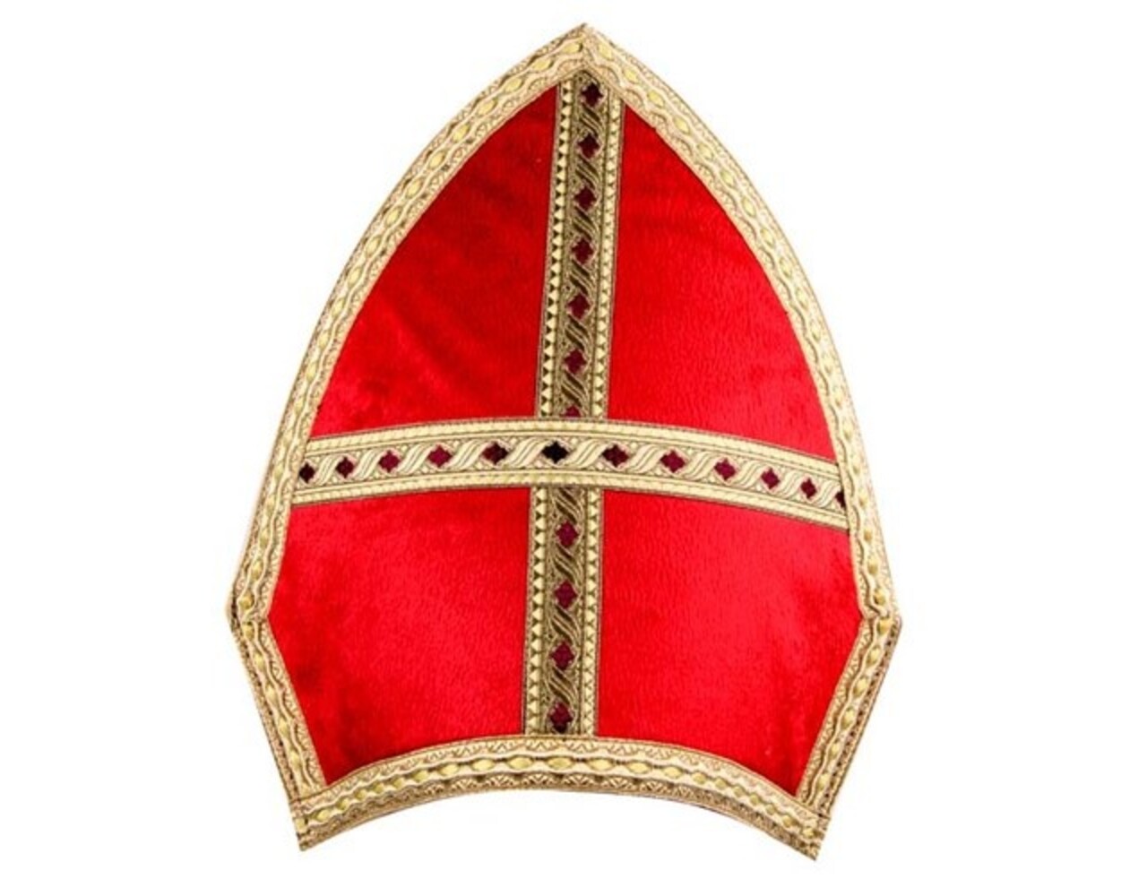 Sinterklaas Mijter Polyesterfluweel - Partywinkel