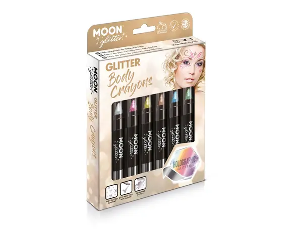 Moon Glitter Holographic Body Crayons Purple 3.2g - Partywinkel