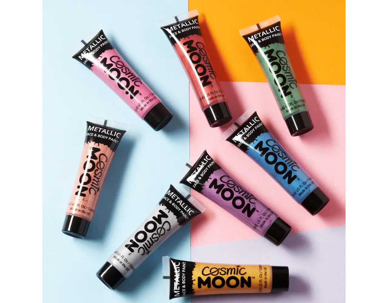 Cosmic Moon Metallic Face Paint Green 12ml - Partywinkel