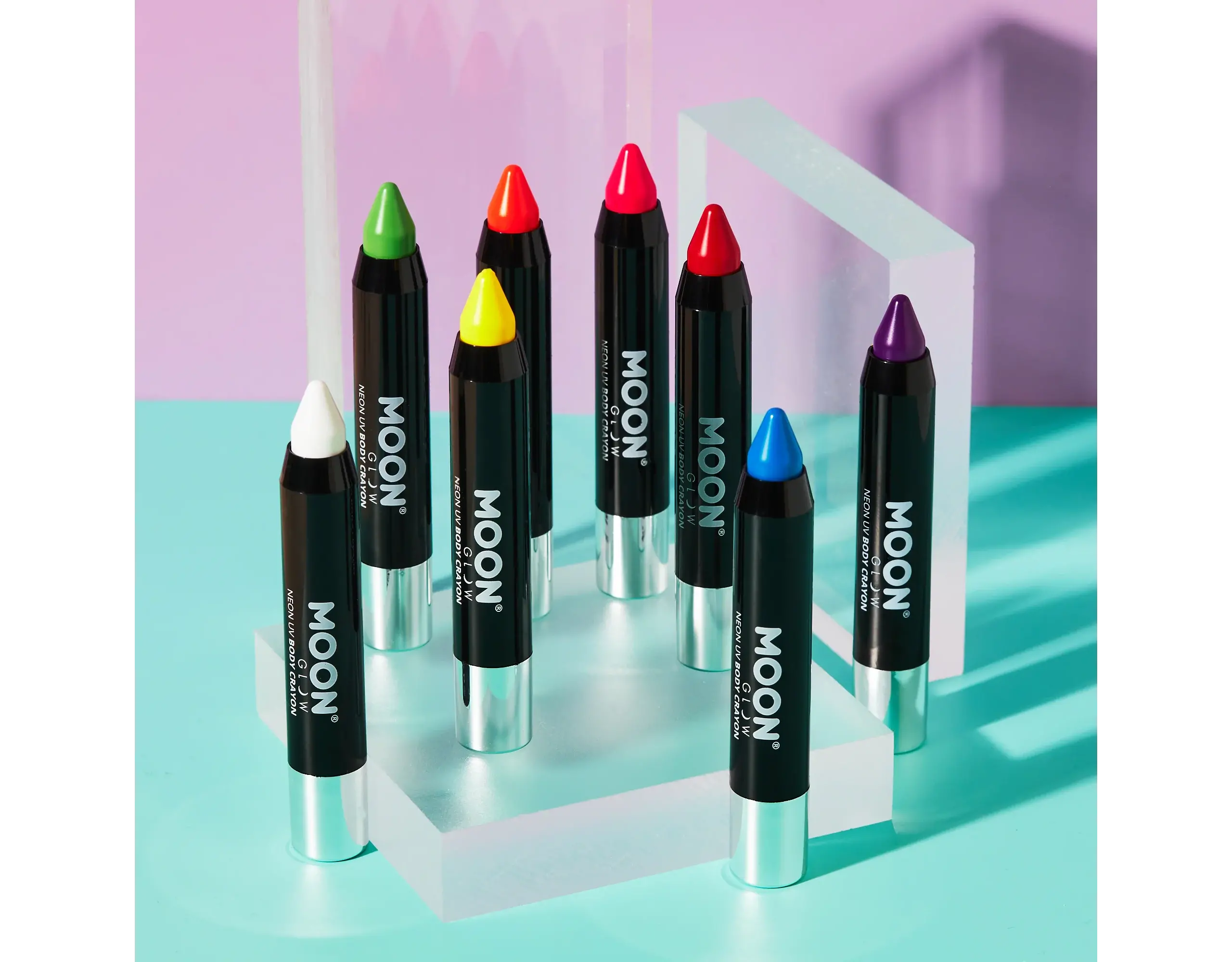 Moon Glow Pastel Neon UV Body Crayons Pastel Green 3.2g - Partywinkel
