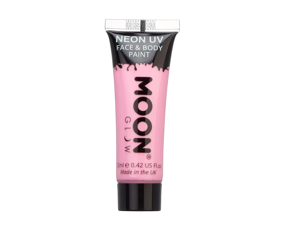 Moon Glow Pastel Neon UV Face Paint Pastel Pink 12ml - Partywinkel