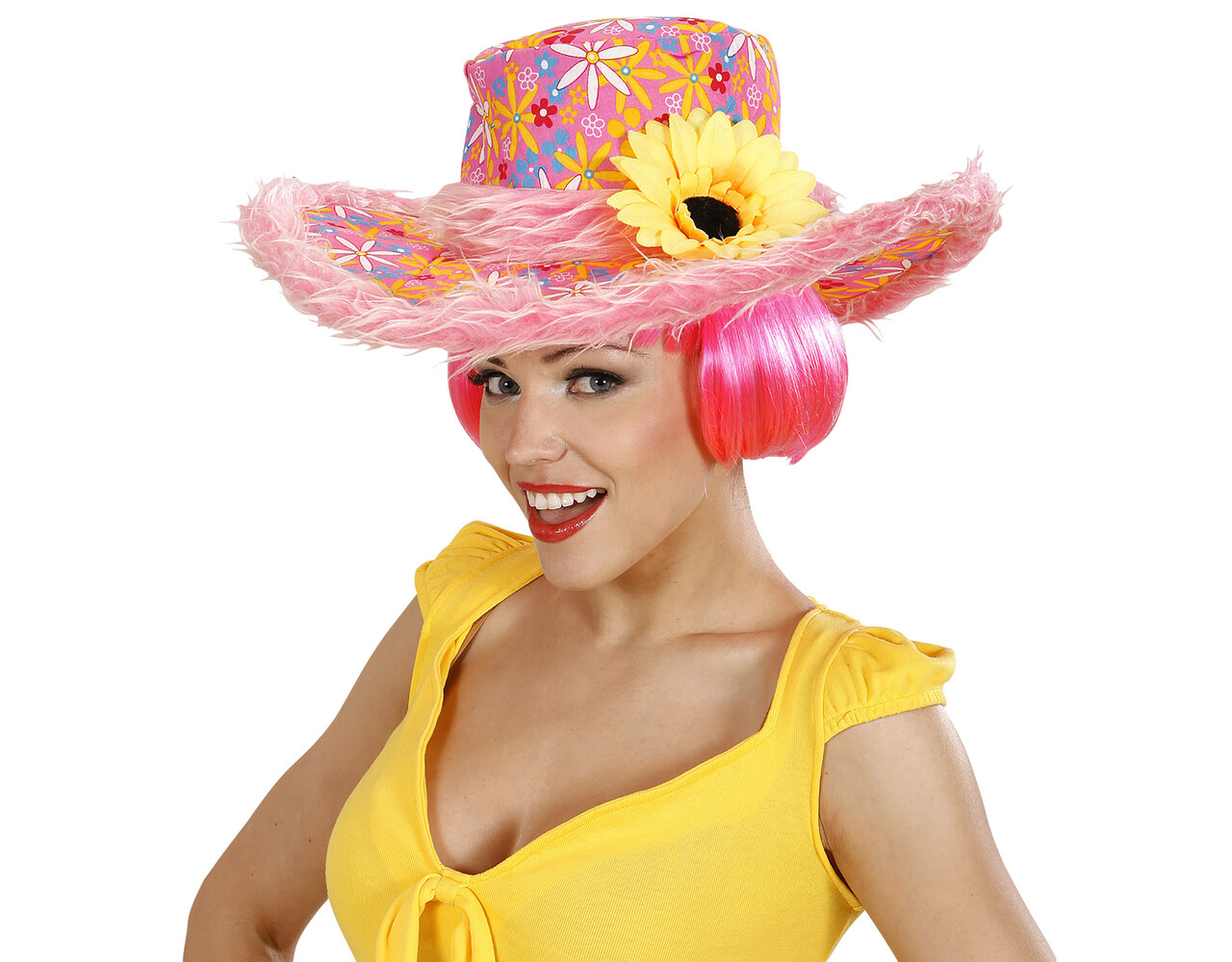 Roze Hoed Roze Zonnebloem - Partywinkel