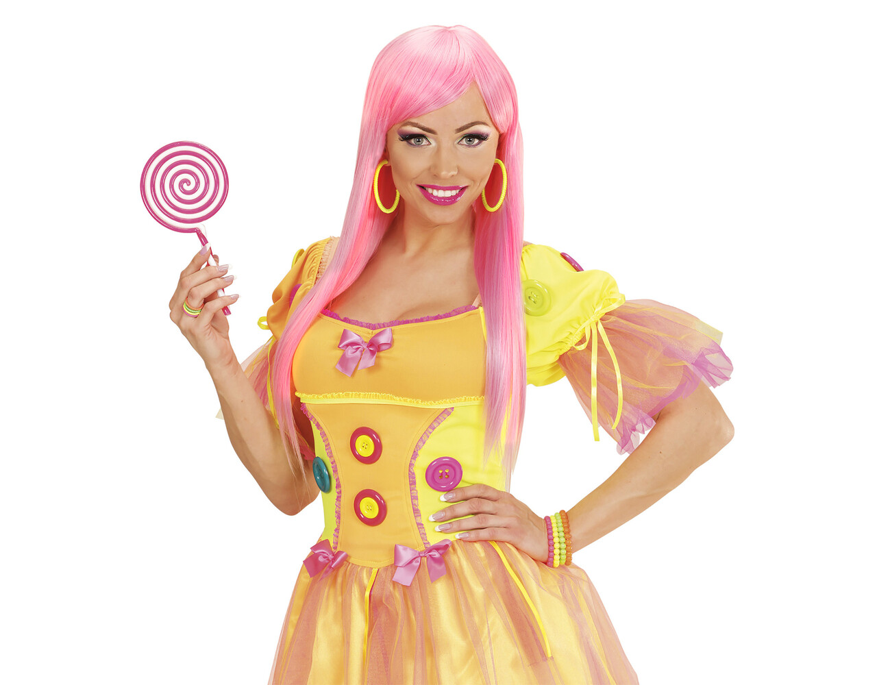 Neon Gele Oorbellen Ringen - Partywinkel