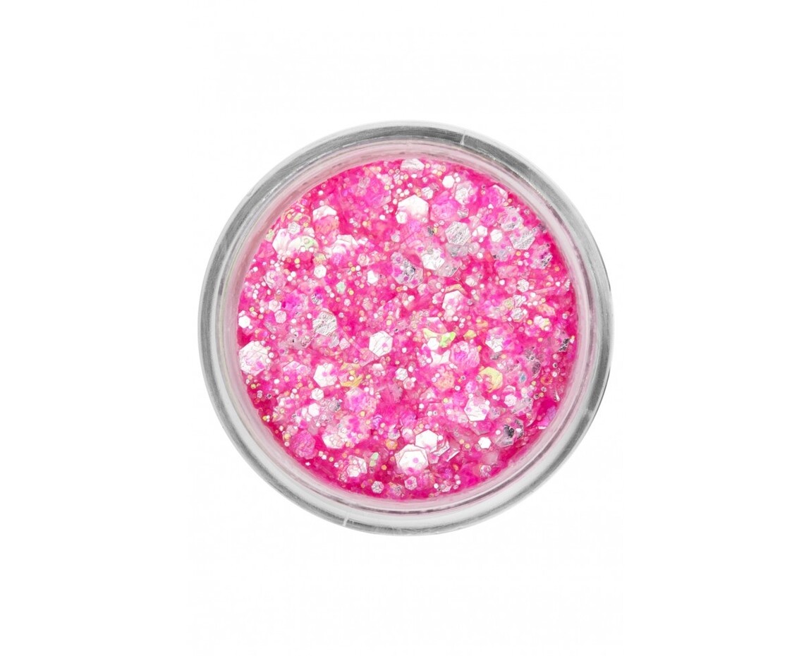 PXP Pressed Chunky Glitter Creme Neon Pink Candy 10ml - Partywinkel