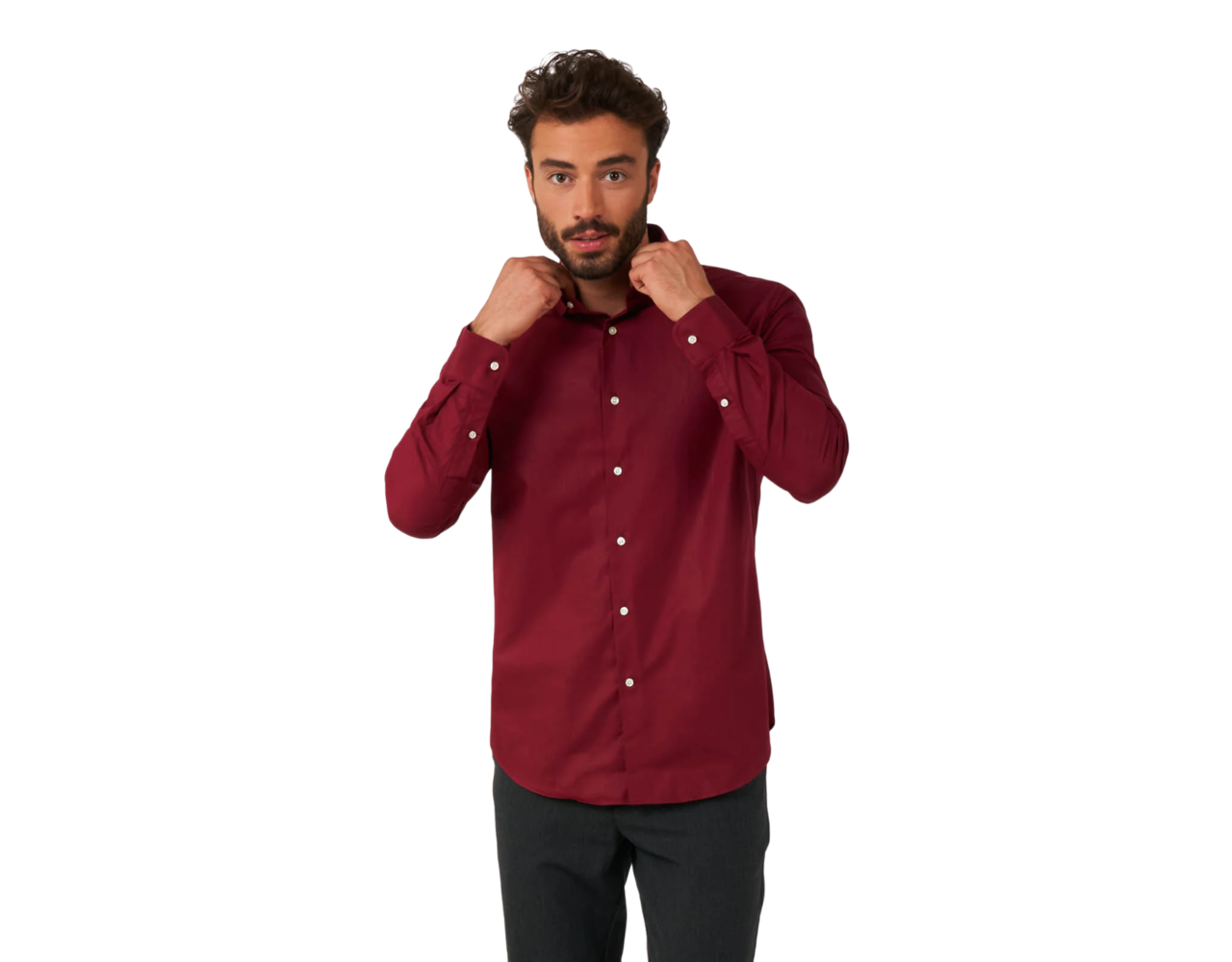 Bordeaux Rood Overhemd Heren OppoSuits - Partywinkel