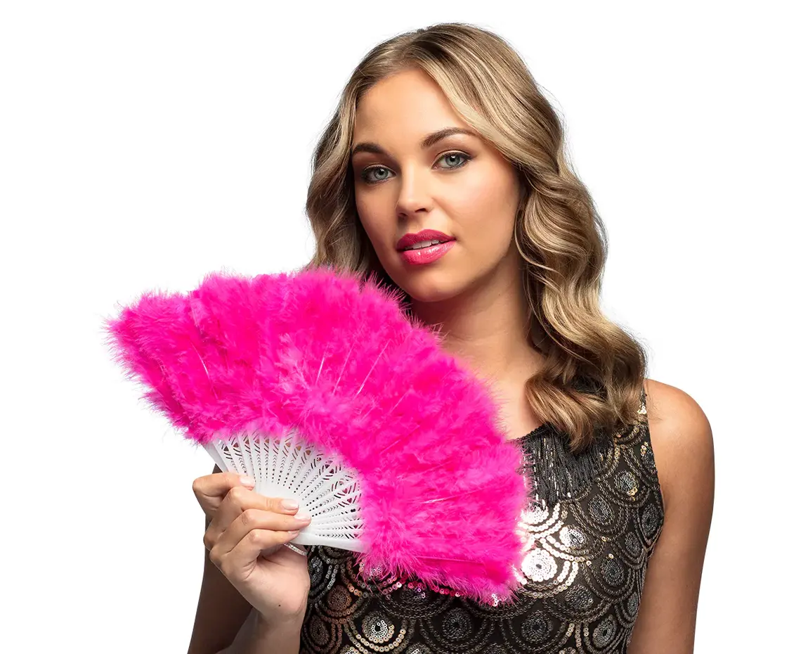 Roze Waaier 23cm - Partywinkel