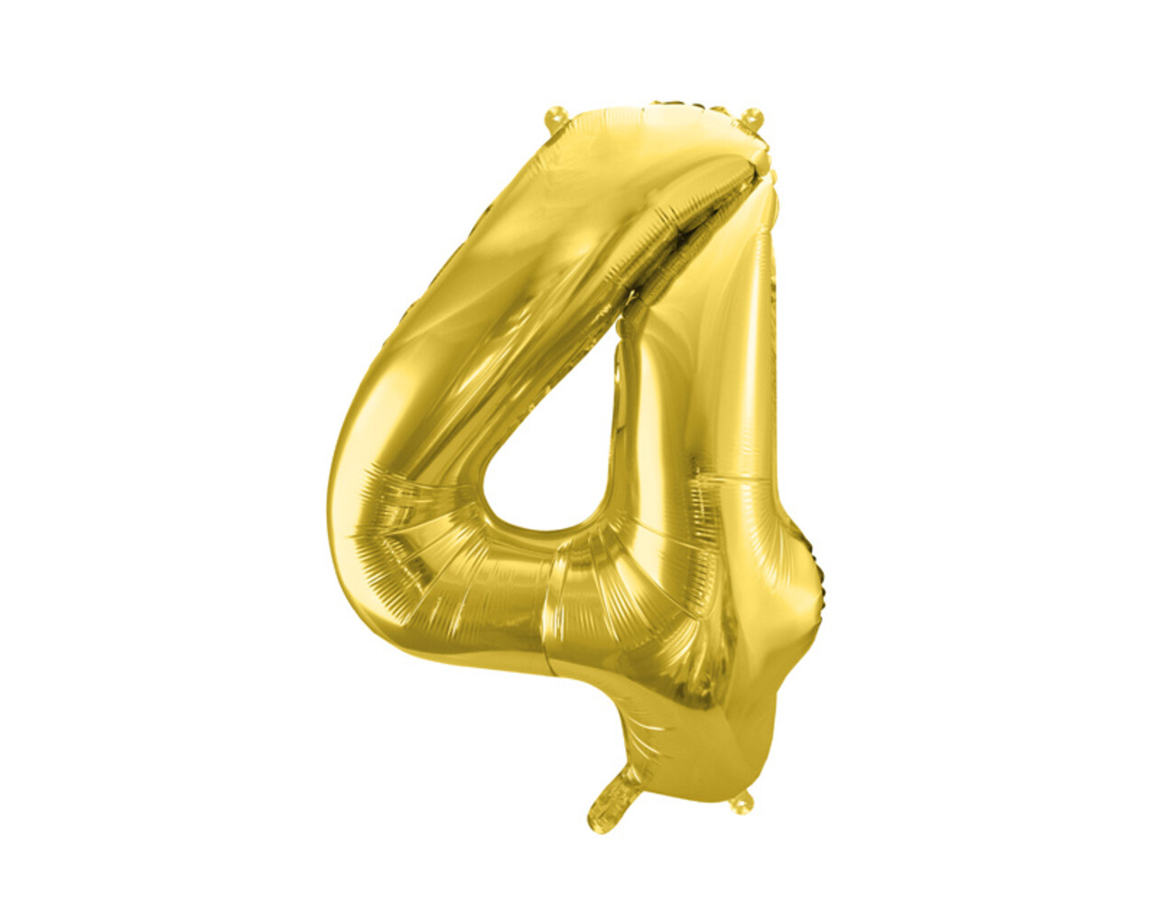 Foil Balloon Number ''4'', 72cm, light gold - Partywinkel