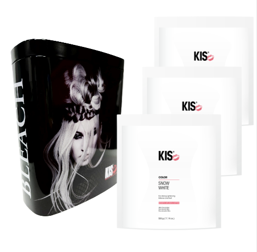 KIS Snow White Bleach 500 Gr. 3 x met GRATIS Bewaarblik in de ACTIE ...