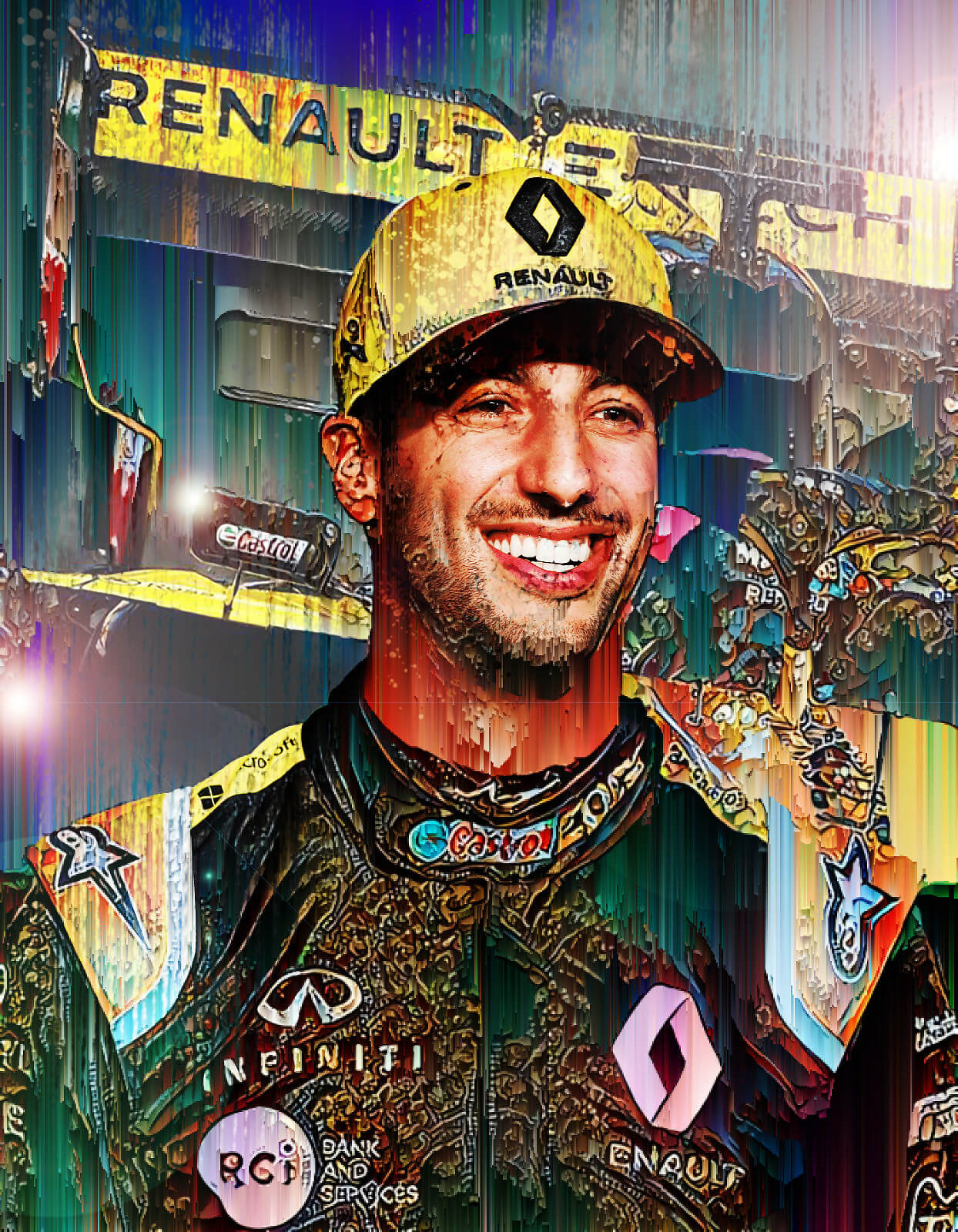 Daniel Ricciardo | David Vijsma | GlitchART | Op voorraad/Pre-order ...