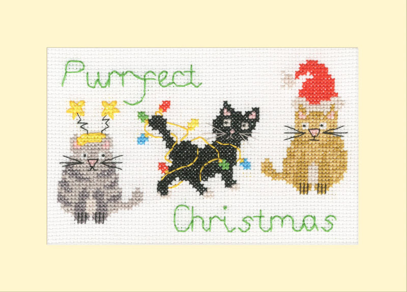 Borduurpakket Bothy Designs - Purrfect Christmas - Bothy Threads - de ...