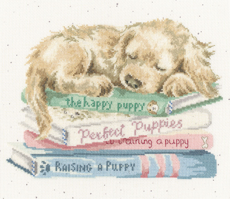 Borduurpakket Hannah Dale - A Pup's Life - Bothy Threads - de Breibrink