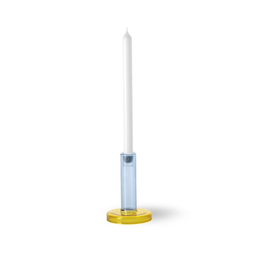 Candlestick Bole Small, Blue-Yellow | Buro Berger |BijzonderMOOI ...