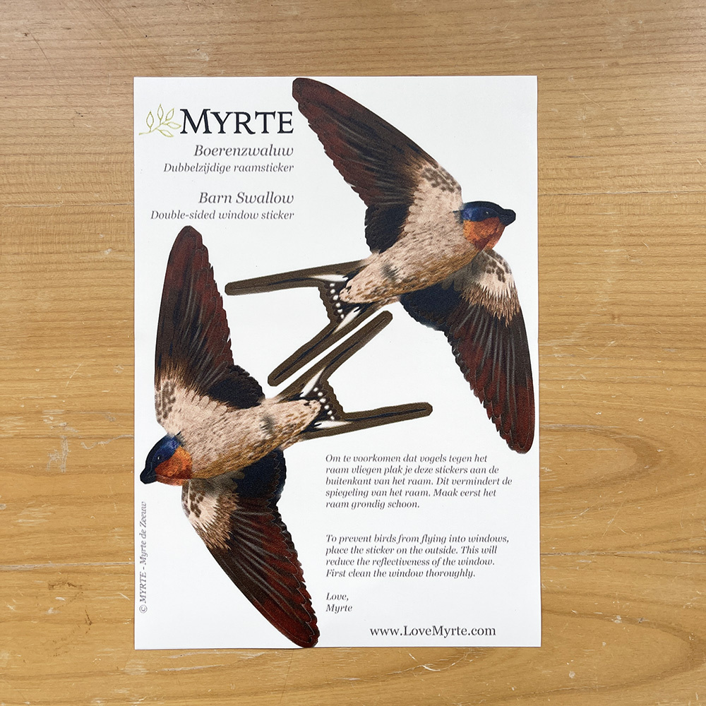 Barn Swallow Double Sided Window Sticker | Myrte | BijzonderMOOI ...