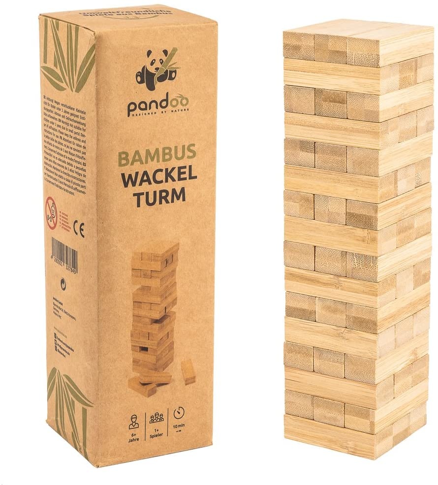 Pandoo bamboo wobble tower - wood free and plastic free - Grace is Green