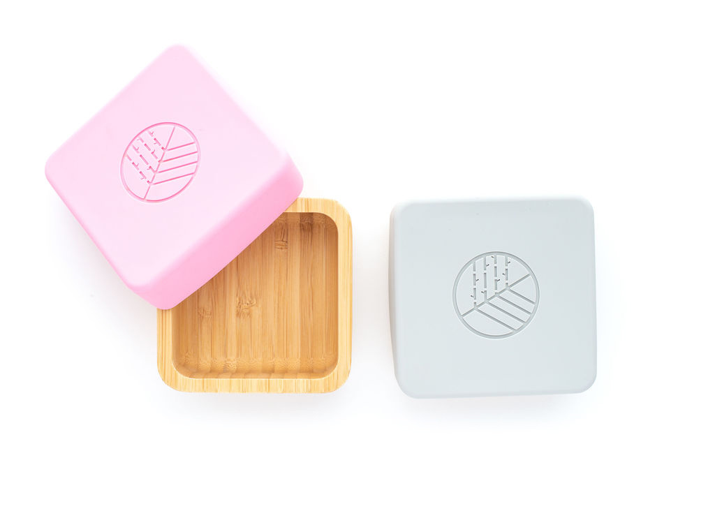 Bamboo snack box 2 pieces - 3 colors - Grace is Green