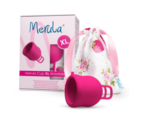 Merula menstruatiecup XL - Strawberry - Grace is Green