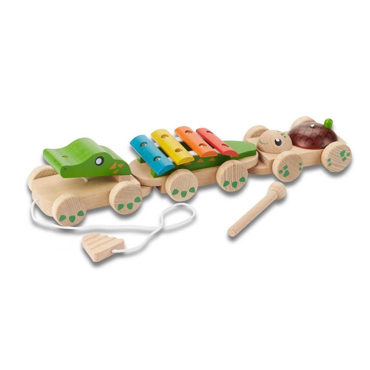Pulling Toy – Crocodile & Turtle – Xylophone - Grace is Green