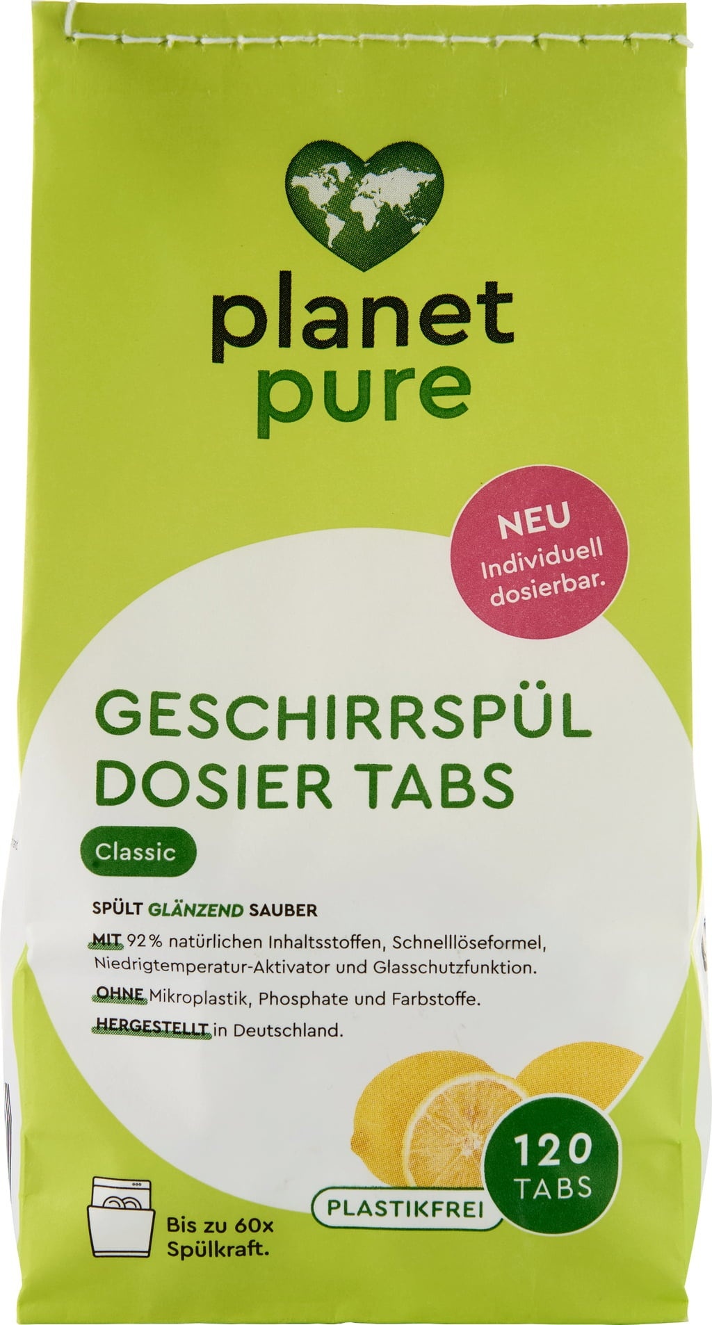 Planet Pure Classic dishwasher tablets - 120 tablets - Sustainable ...