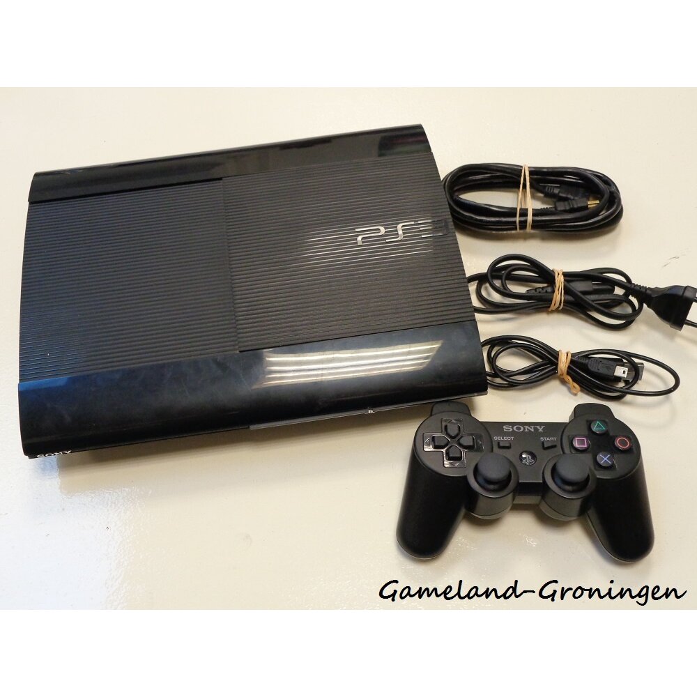 PS3 Super Slim 250GB + Controller & Bedrading - Gameland-Groningen ...