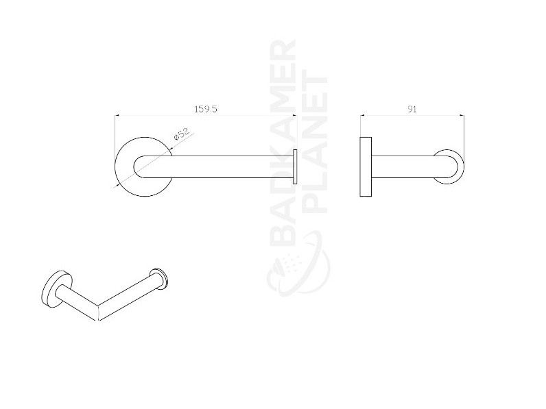 Toilet accessoireset rond RVS - Sani-Supply B.V.
