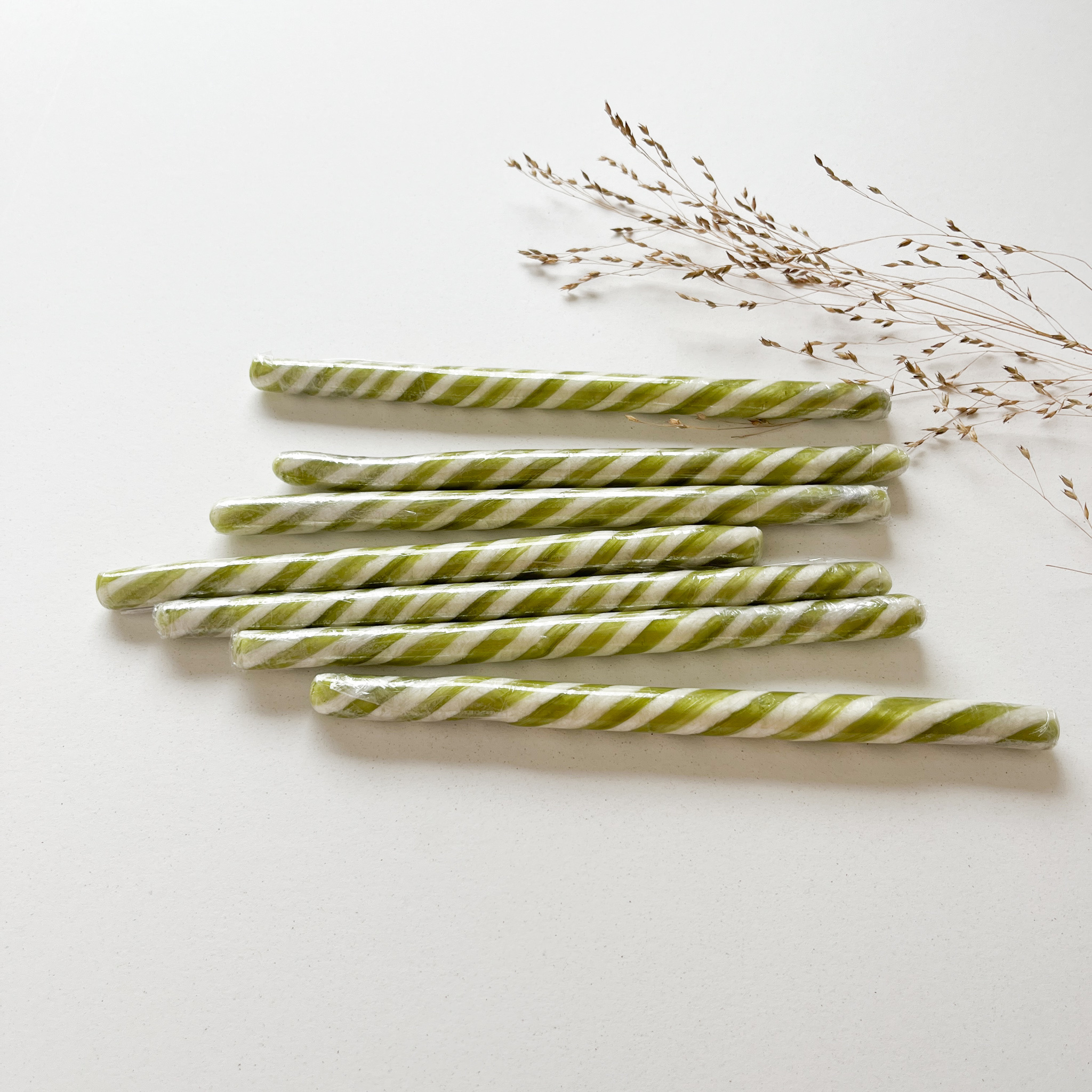 Zuurstokken groen als doopsuiker cadeautje voor de kindjes - FestLab