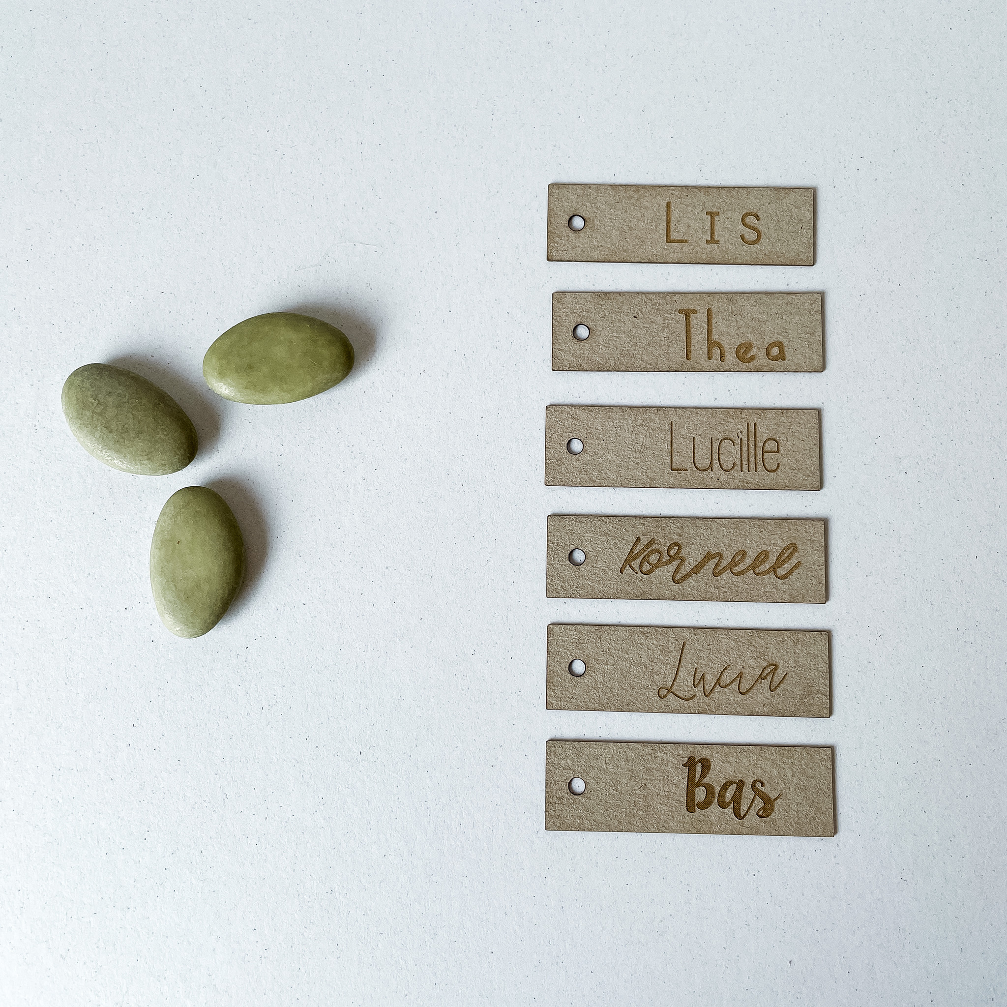 Rechthoekig kartonnen label met gravure - FestLab