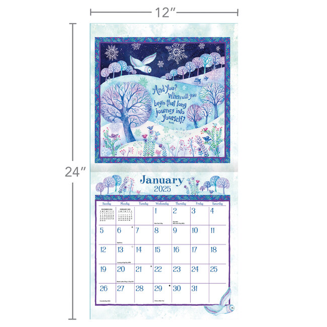 Acheter le calendrier Simply Grateful 2025 ? Oeuvre d'art de Debi Hron ...