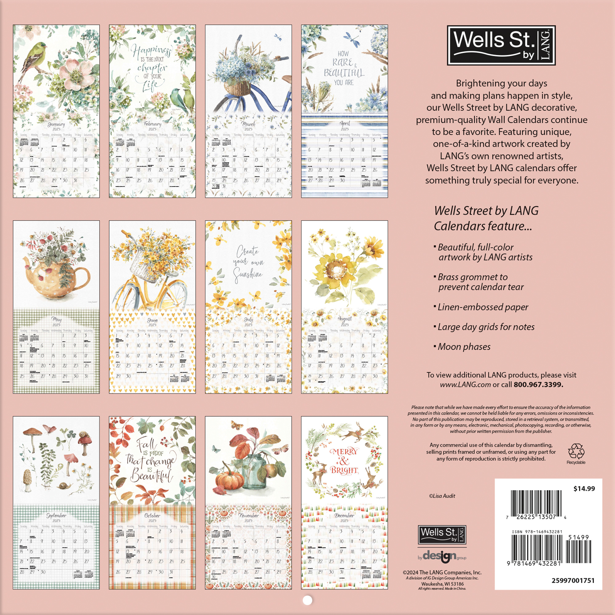Acheter Watercolor Wonder Calendar 2025 ? Oeuvre de Lisa Audit ...
