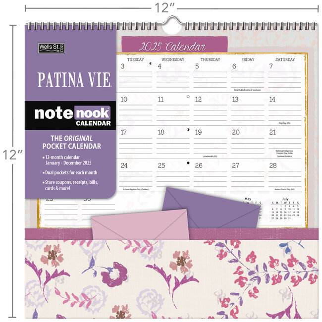 ¿Comprar Patina Vie Pocket Note Nook Calendario 2025? Simplemente en ...