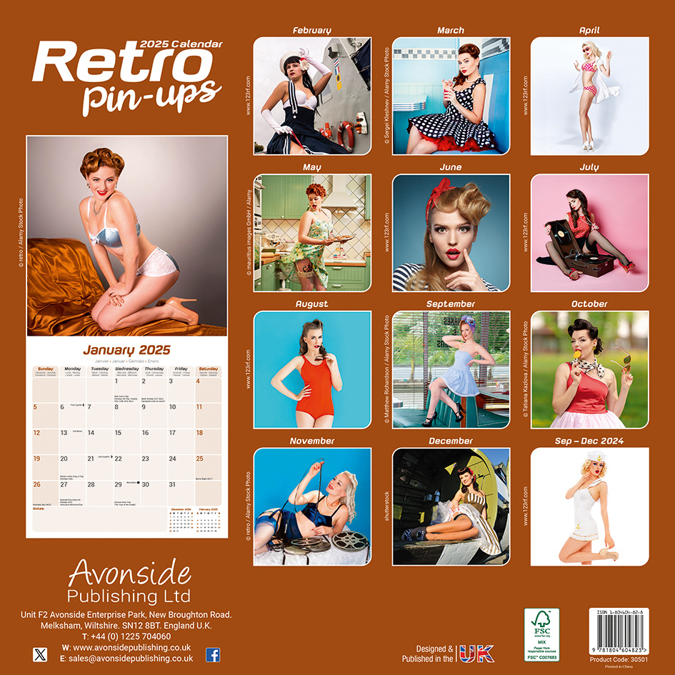 Retro Pin Ups Calendar 2025 Buy? Quick and easy online ordering - Kalenderwinkel.nl